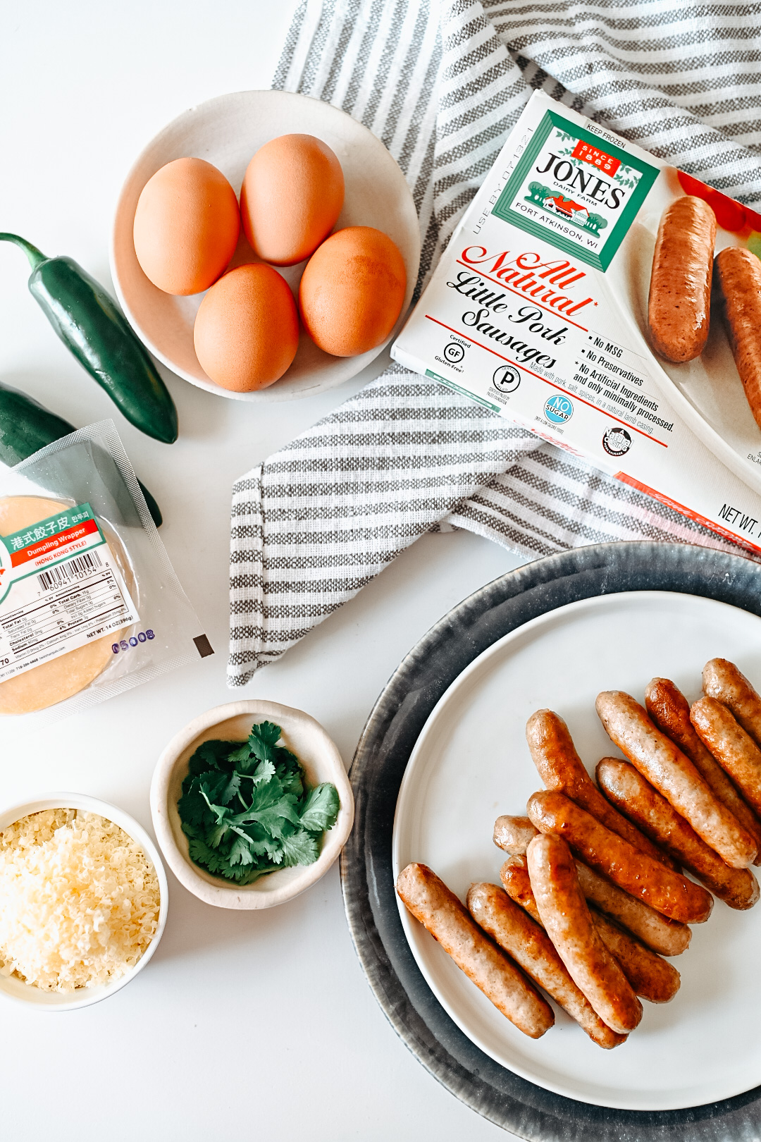 Sausage Breakfast Dumplings - that's what she eats.